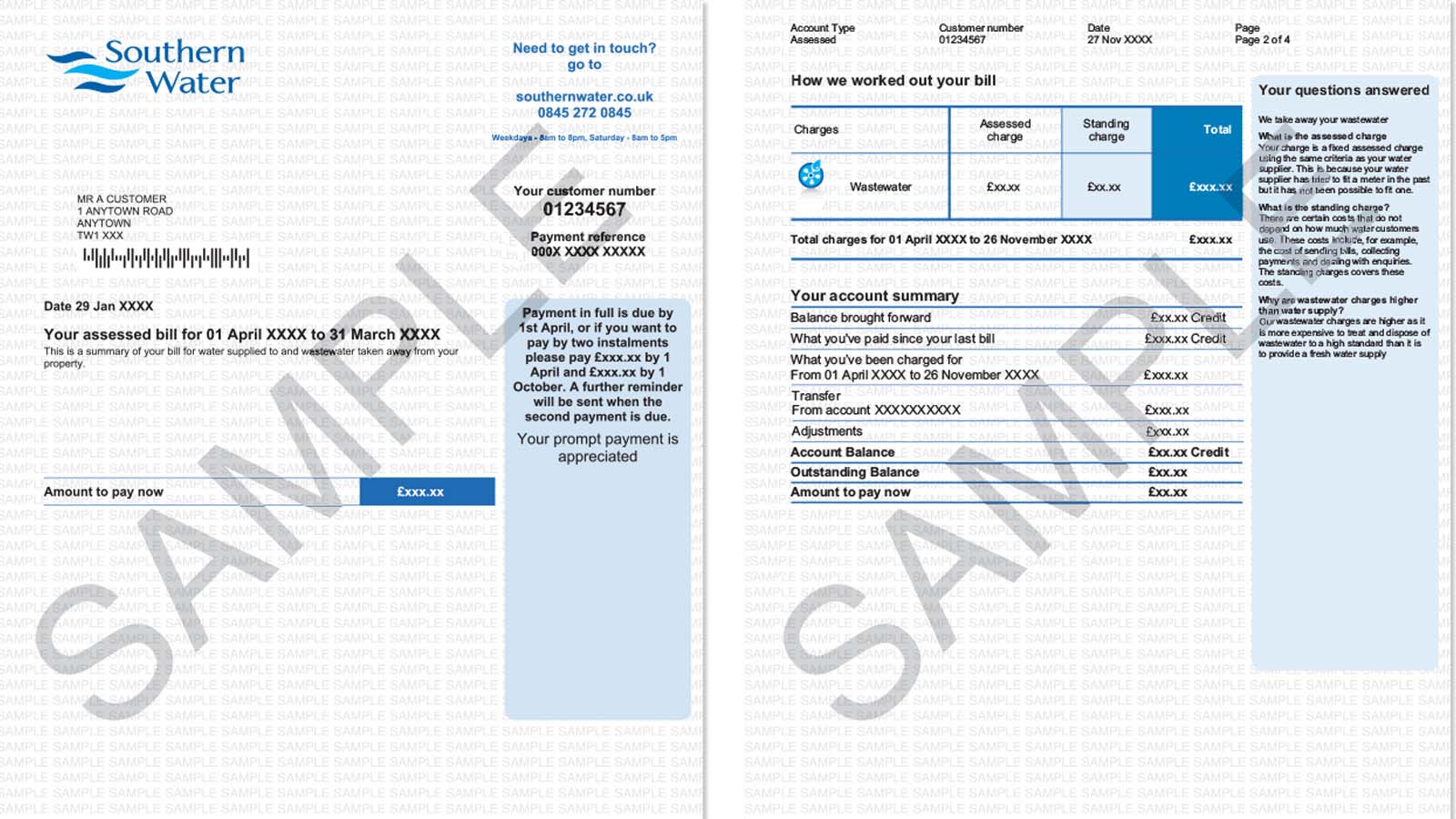 Water bills explained: Understanding your charges